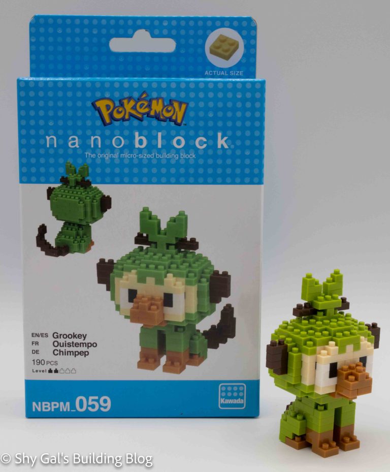 Review of nanoblock Grookey NBPM_059 - Shy Gal's Building Blog
