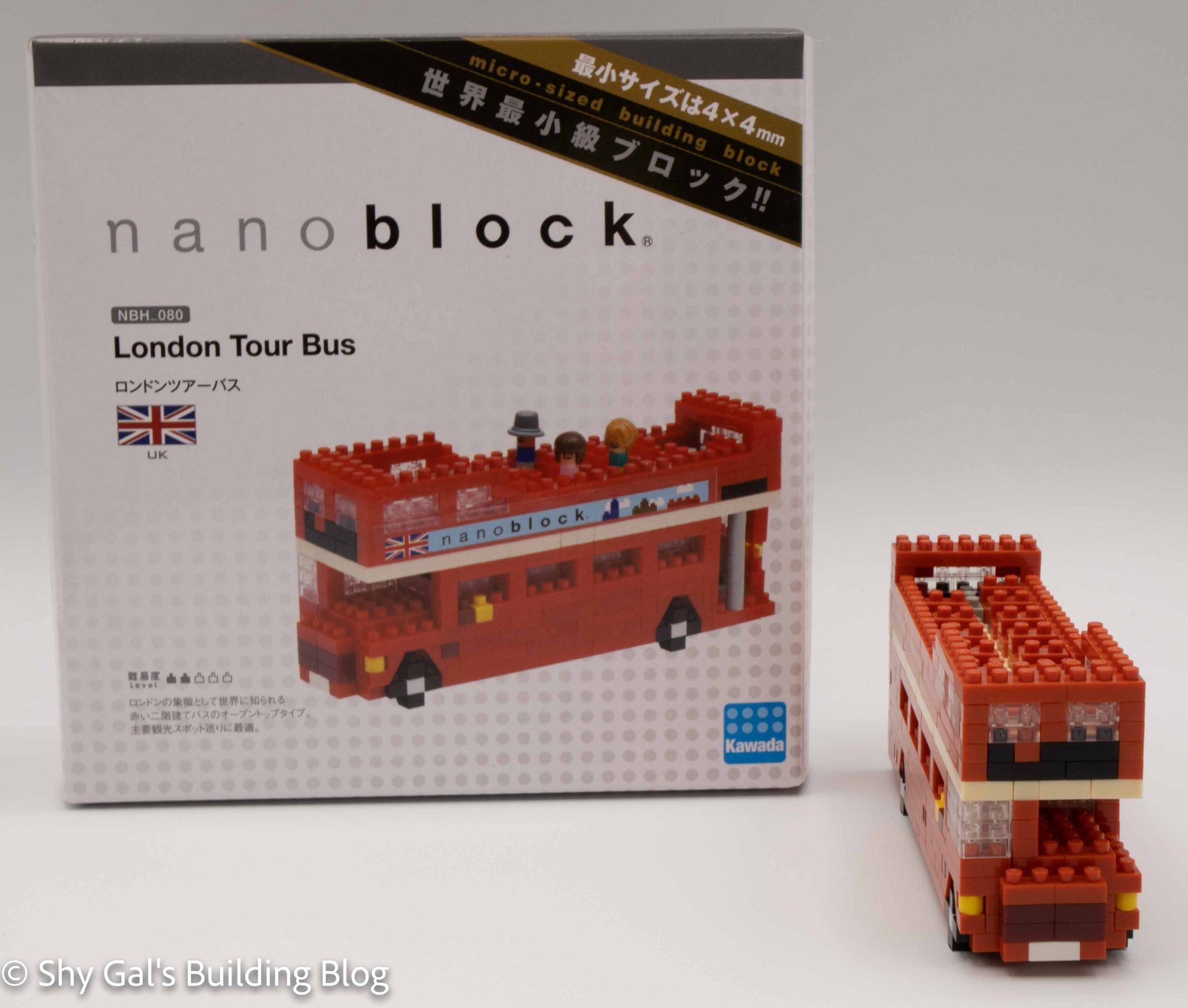 Review of nanoblock London Tour Bus - Shy Gal's Building Blog
