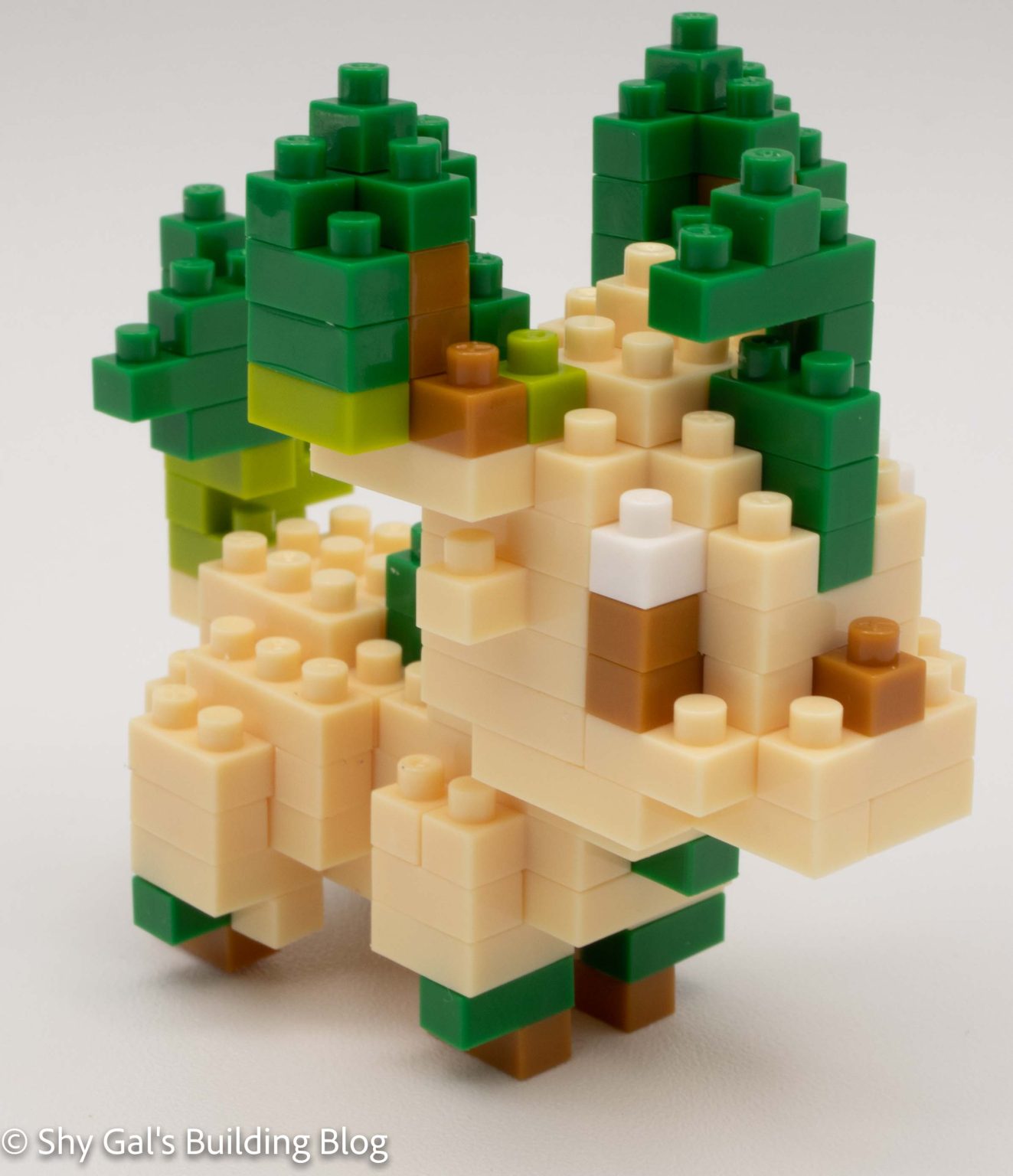 Review of nanoblock Leafeon - Shy Gal's Building Blog