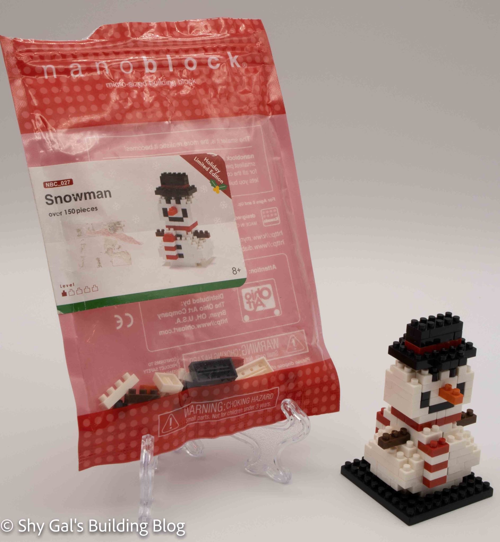 nanoblock Snowman Holiday Limited Ed - Shy Gal's Building Blog