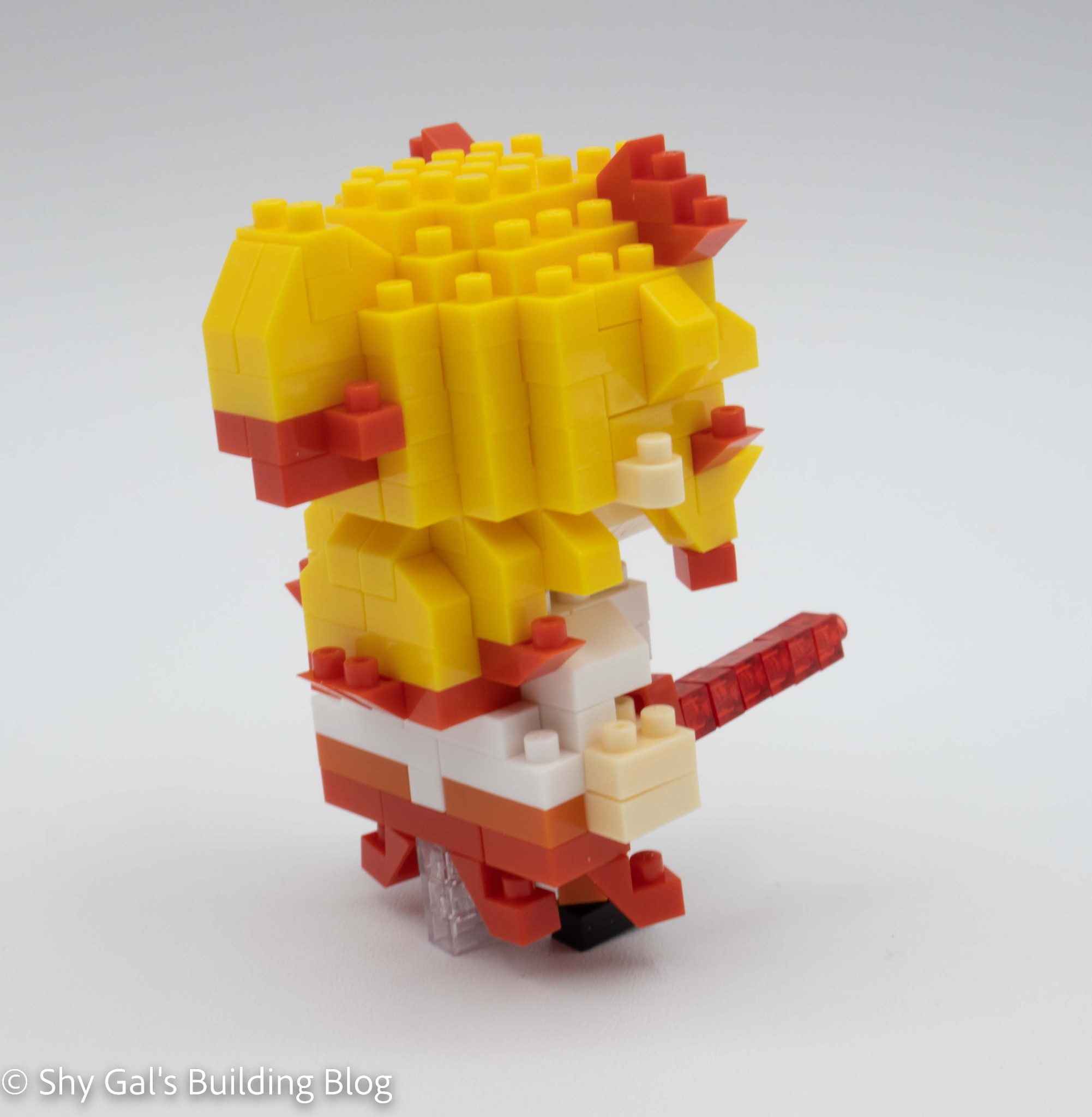 Review of nanoblock Kyojuro Rengoku - Shy Gal’s Building Blog