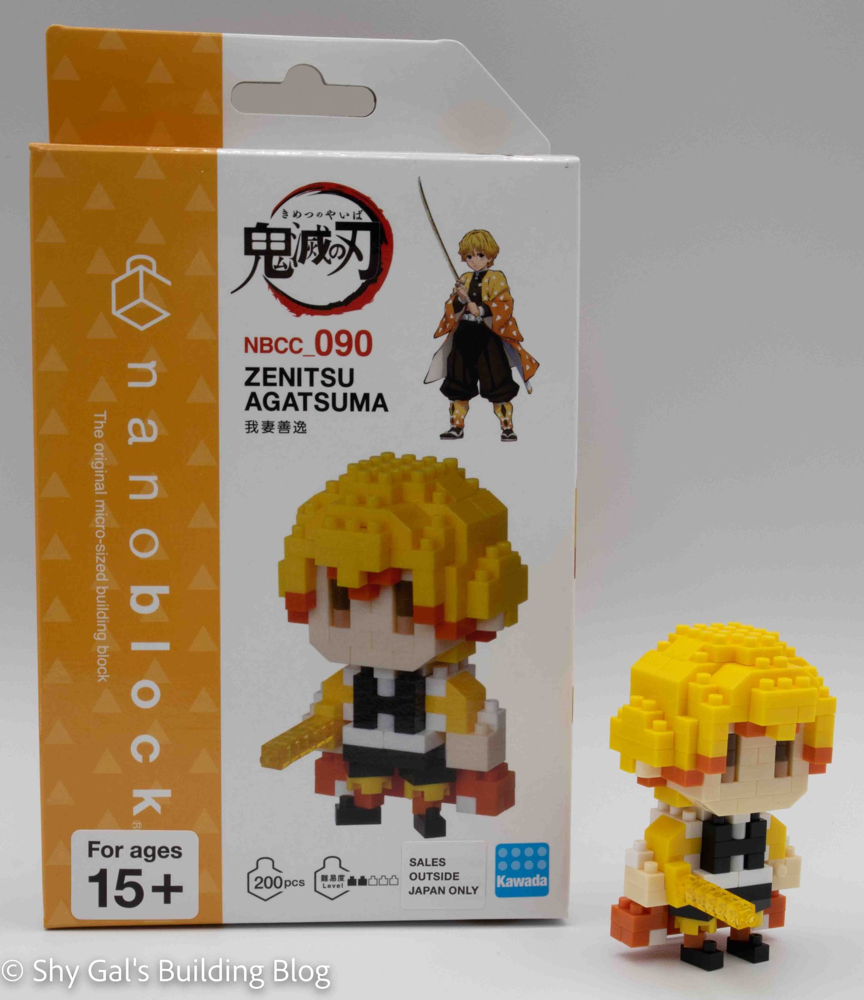Review of nanoblock Zenitsu Agatsuma - Shy Gal’s Building Blog