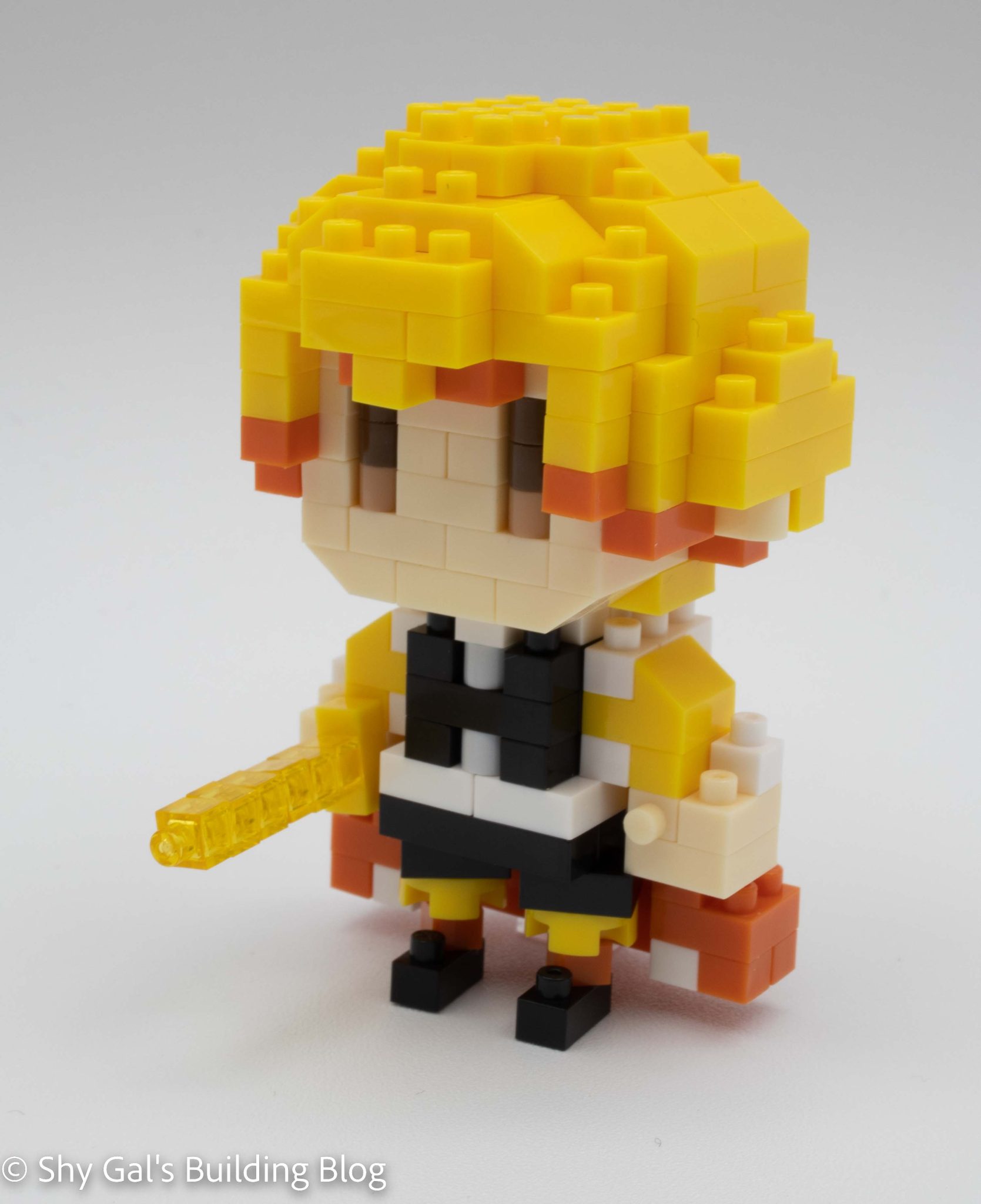 Review of nanoblock Zenitsu Agatsuma - Shy Gal’s Building Blog