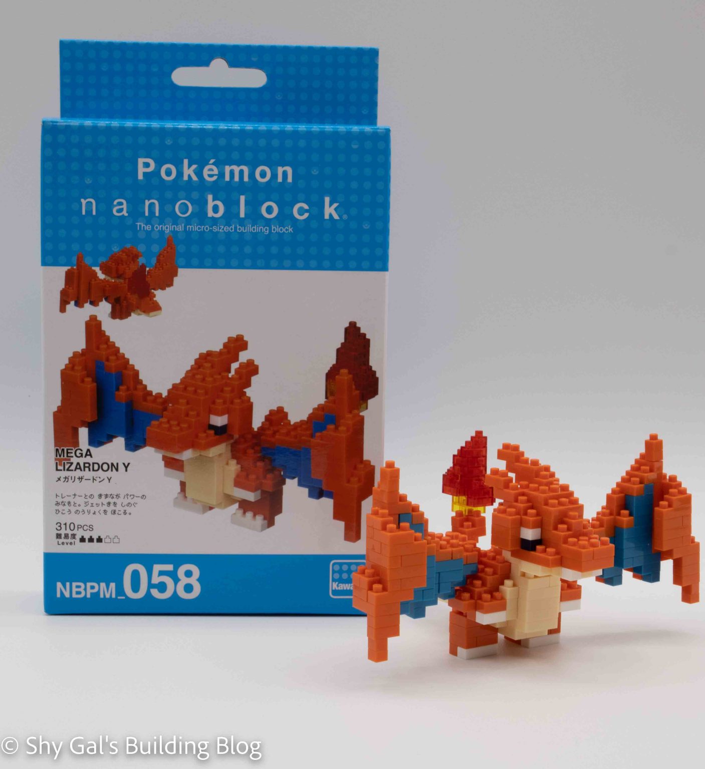 Review of nanoblock Mega Charizard Y - Shy Gal's Building Blog
