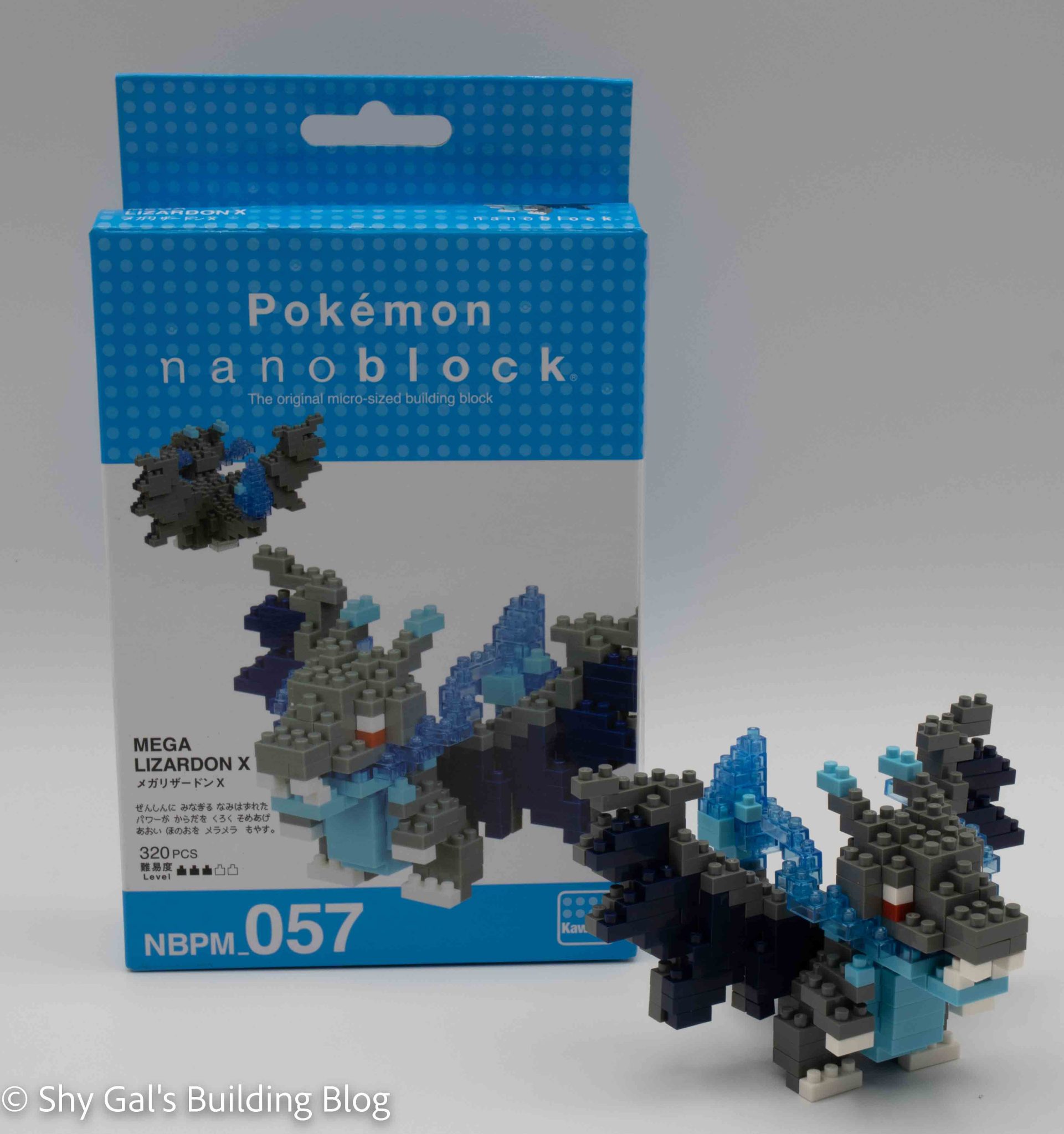 Review of nanoblock Mega Charizard X - Shy Gal's Building Blog