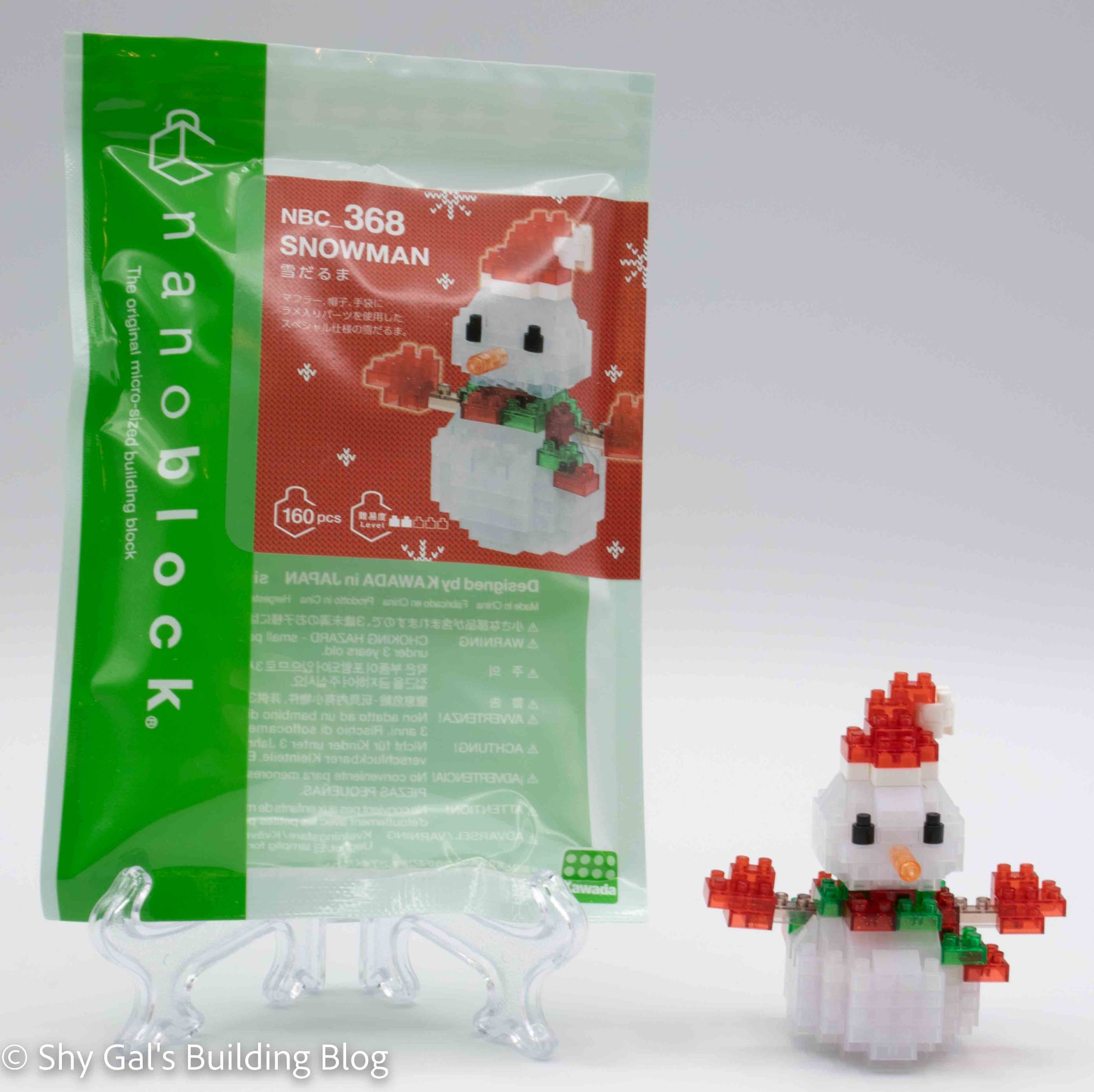 Review of nanoblock 2022 Snowman - Shy Gal’s Building Blog