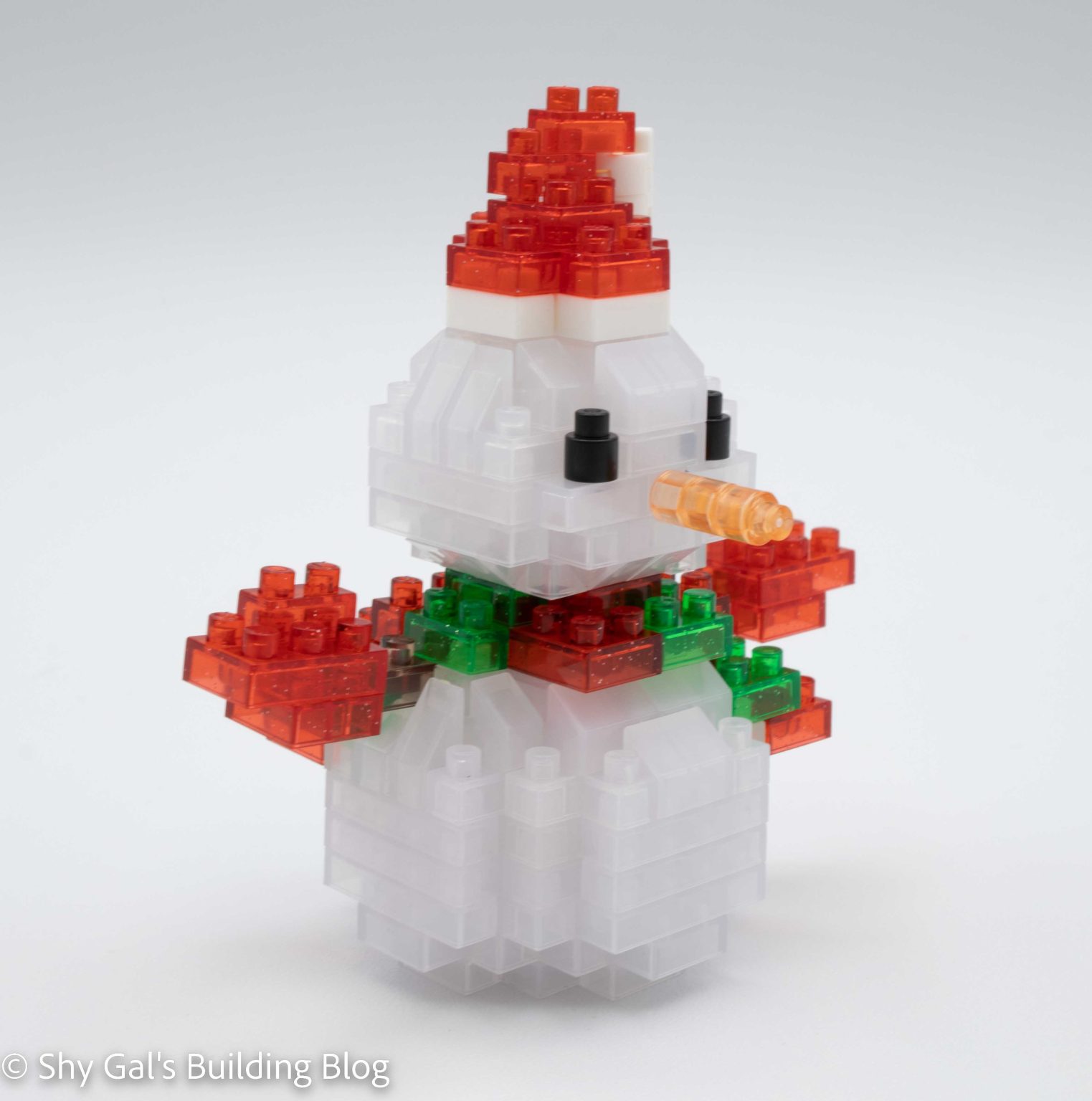 Review of nanoblock 2022 Snowman - Shy Gal's Building Blog