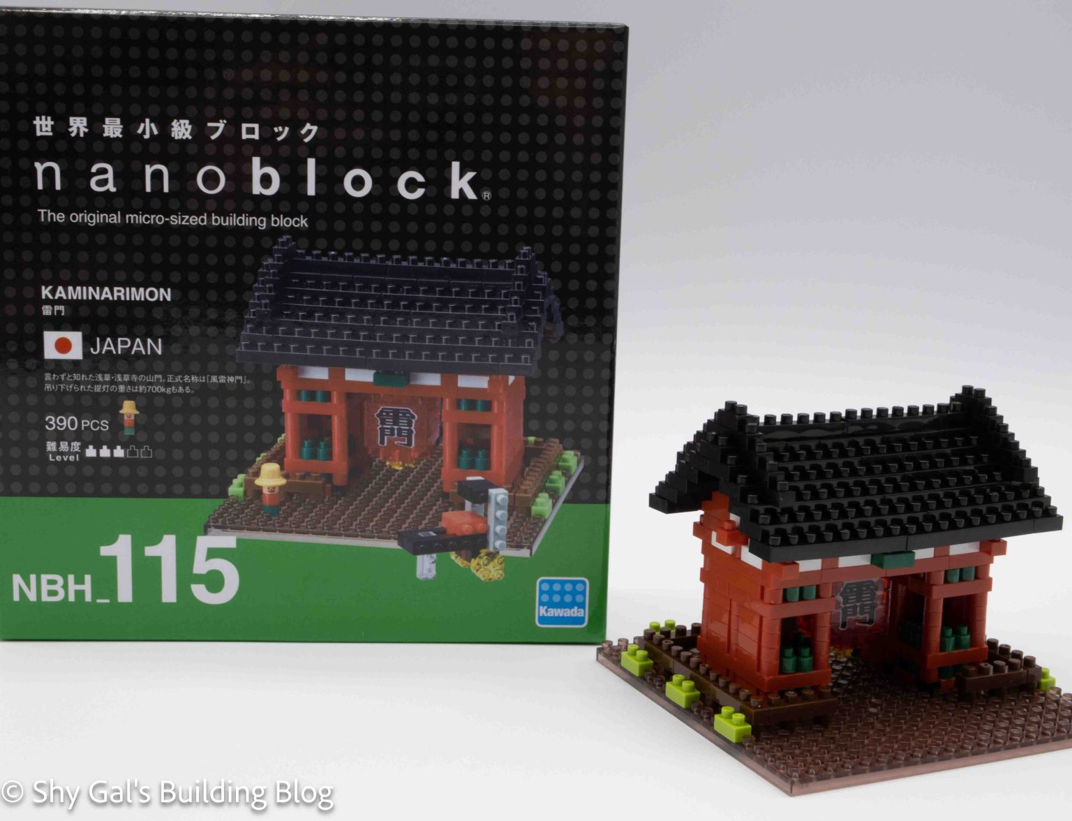 Review of nanoblock Kaminarimon NBH_115 - Shy Gal's Building Blog