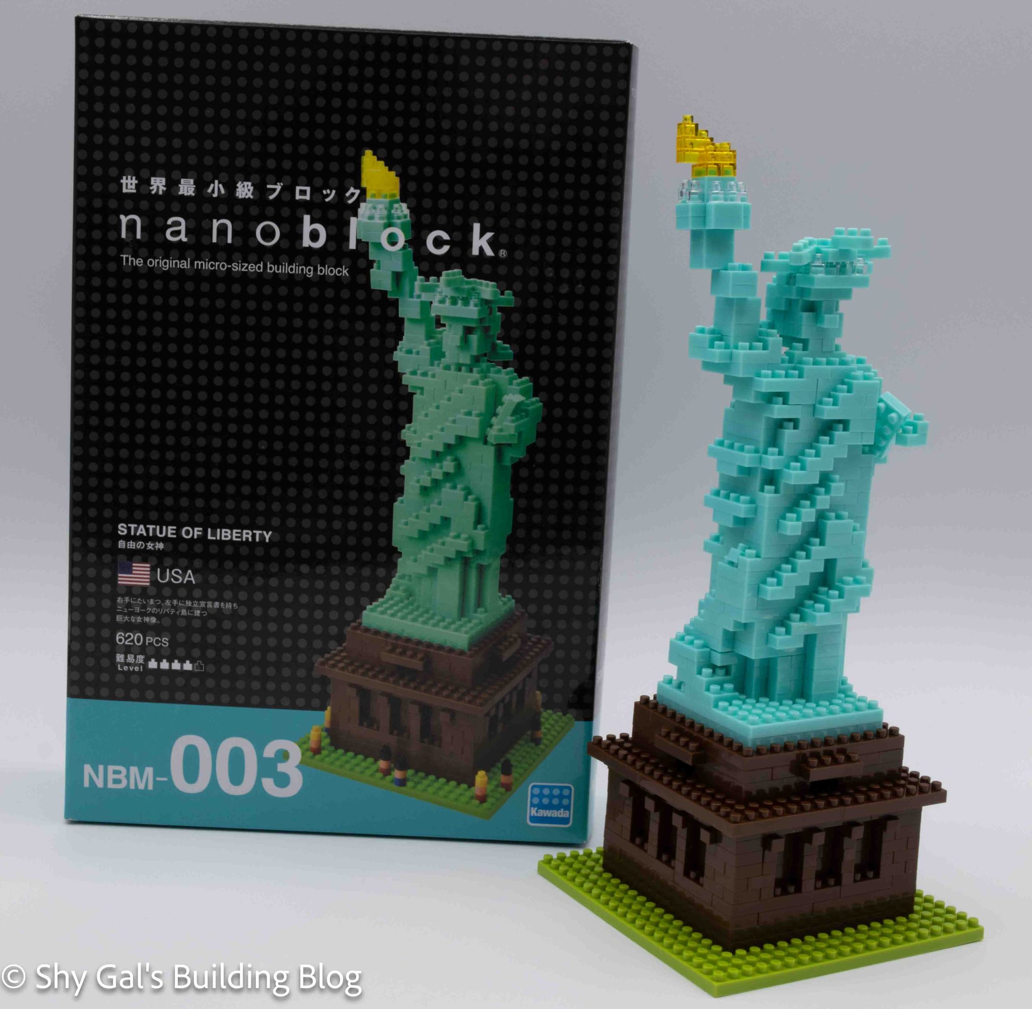 Review of nanoblock Statue of Liberty - Shy Gal's Building Blog