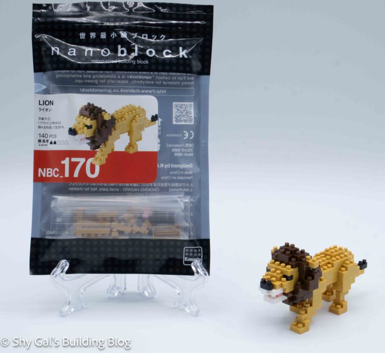 Review of nanoblock Lion NBC_170 - Shy Gal’s Building Blog