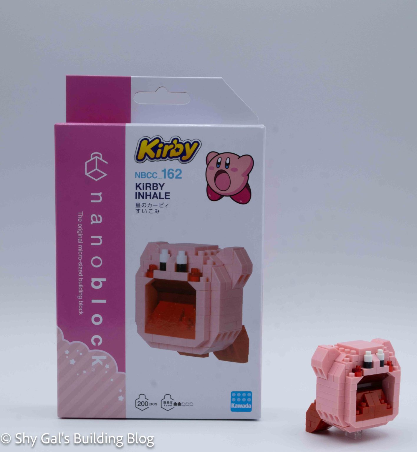 Review of nanoblock Kirby Inhale - Shy Gal's Building Blog